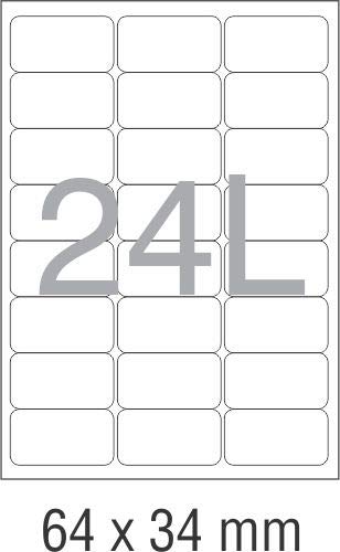 NovaJet (Technova) MPL 24, A4 Size 64x34 mm, Multipurpose Label Sticker ...