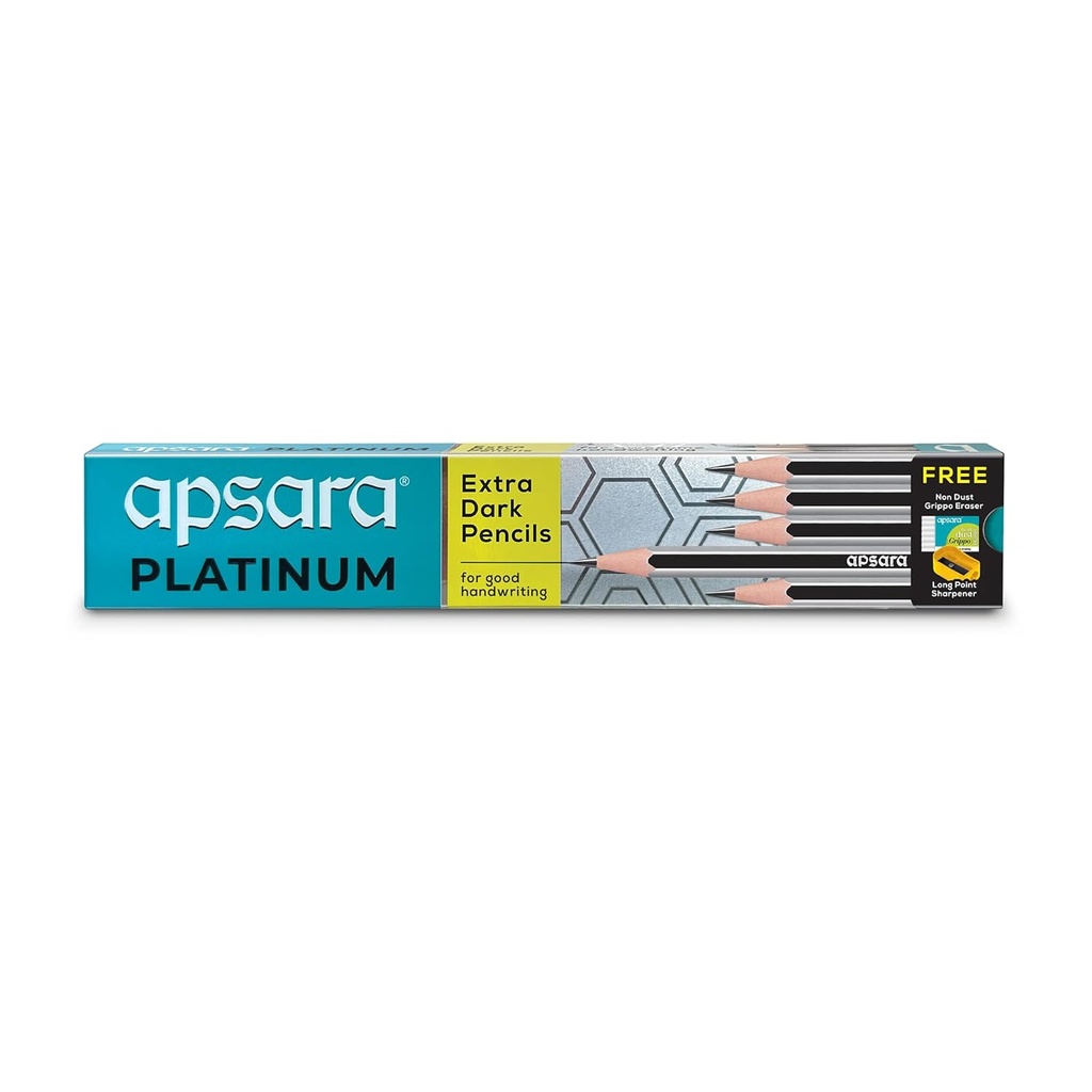 Apsara Platinum Extra Dark Pencils (Pack of 10) | SHRI LALSHAH PAPERS ...
