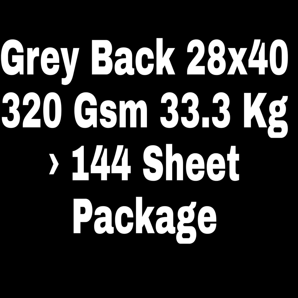 Grey Back 28x40 320 Gsm 33.3 Kg | SHRI LALSHAH PAPERS PRIVATE LIMITED