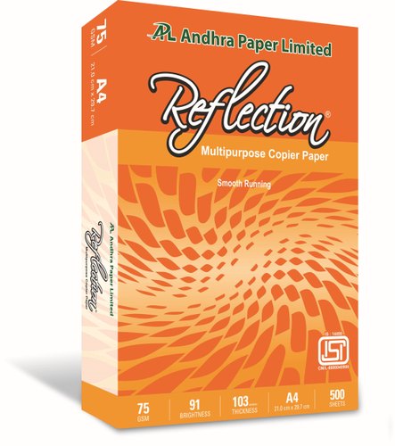 Reflection Copier Paper A4 75 Gsm (500 Sheet,1 Ream) White Colour ...